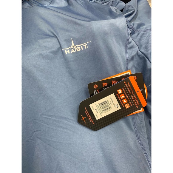 Habit Outdoors | Shirts | Nwt Habit Mens Upf 4 Uv Protection Hooded Performance Layer Moonlight ...